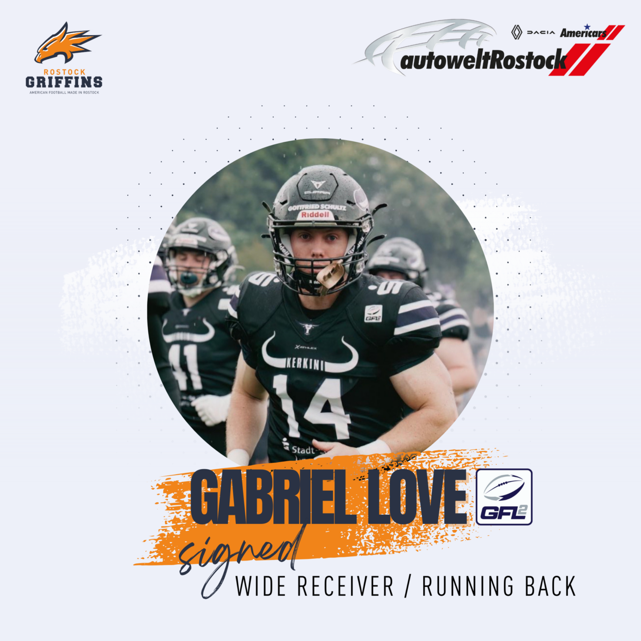 Autowelt Gruppe präsentiert #6 Pick Gabriel Love für die Rostock ...