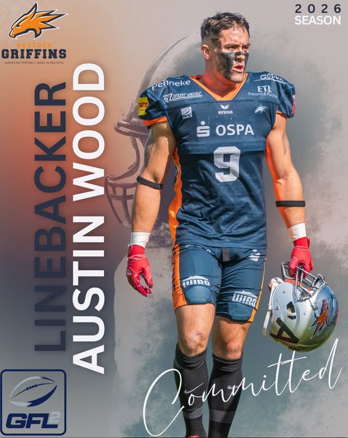 Player News Team 26 - Austin Wood bleibt ein Griffins › Rostock Griffins